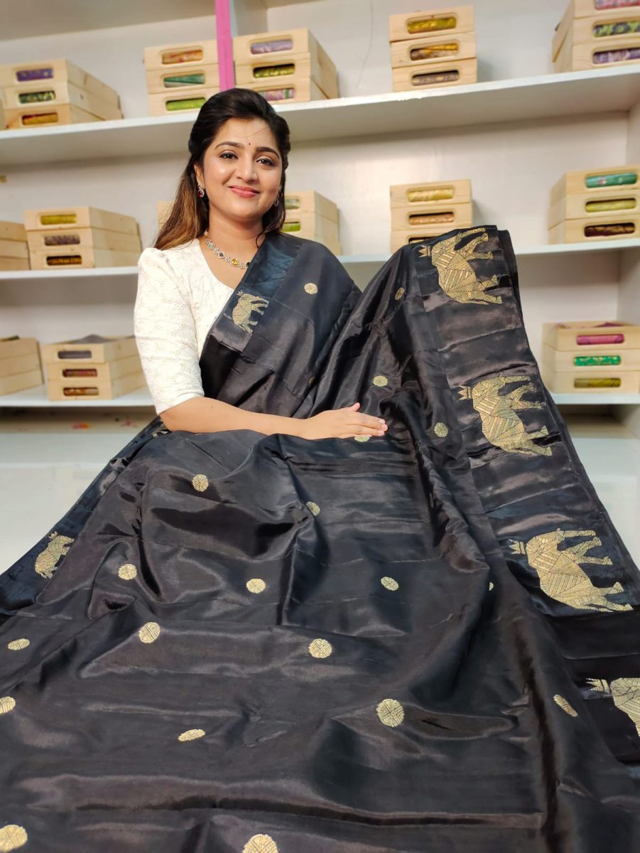 Raw mango silk sarees – Arya Collections