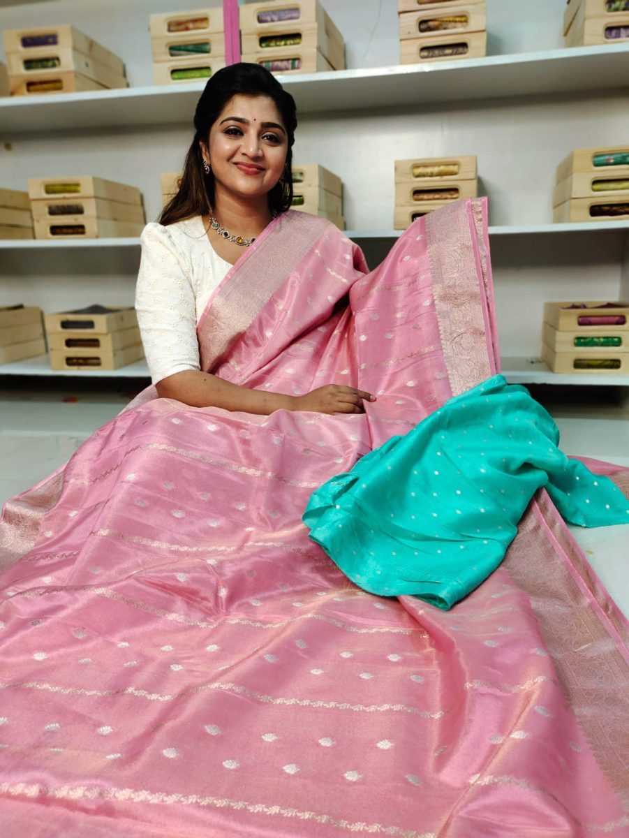 Rawmango tishu silk sarees – Arya Collections